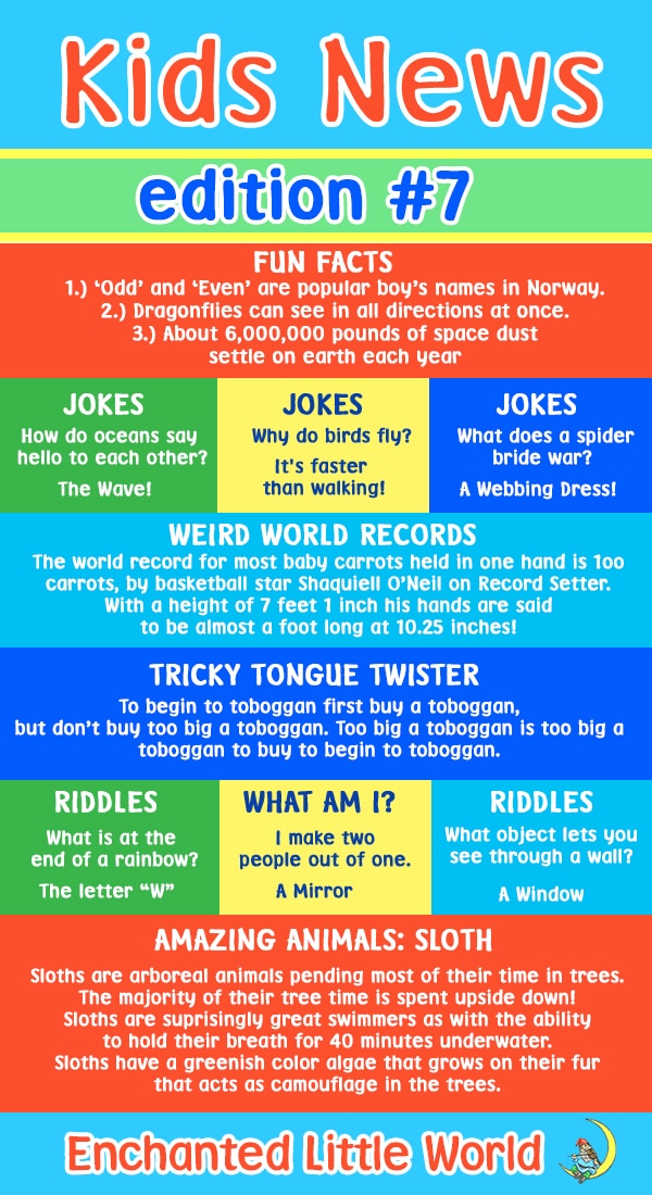 Kids News #7 - A Fun Newsletter For Kids - Enchanted Little World