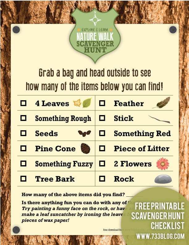 Five Nature Scavenger Hunts For Kids Do It Yourself • Enchanted Little ...